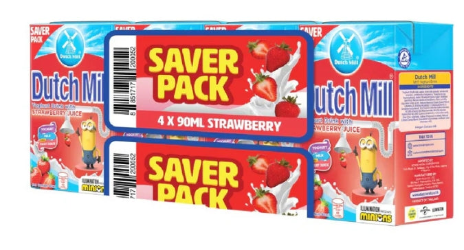 G - Dutch Mill Yoghurt Drink Strawberry Saver Pack 4x90ml – Fresh and Green