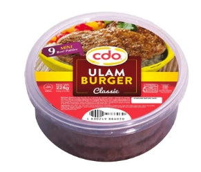G - CDO Ulam Burger Classic Hamburger Patties Mini 225g – Fresh and Green